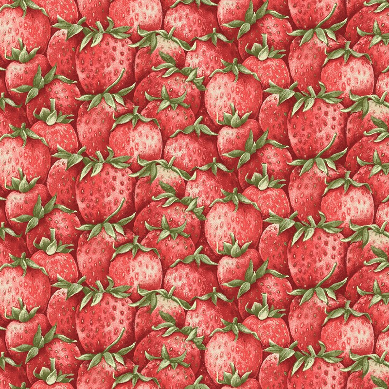 Strawberry Fabric - Etsy
