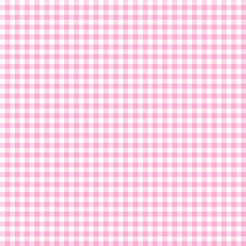 Pink Gingham Check Fabric Clothworks World of Susybee - Etsy