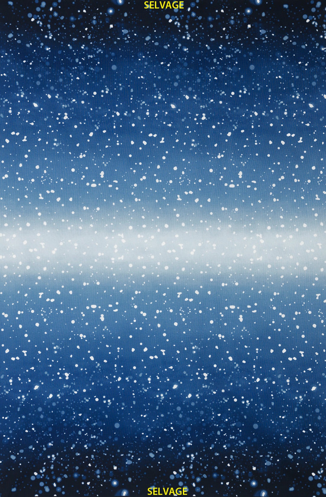 Blue Ombre Snow Dots Fabric, Double Border, Timeless Treasures Saint ...