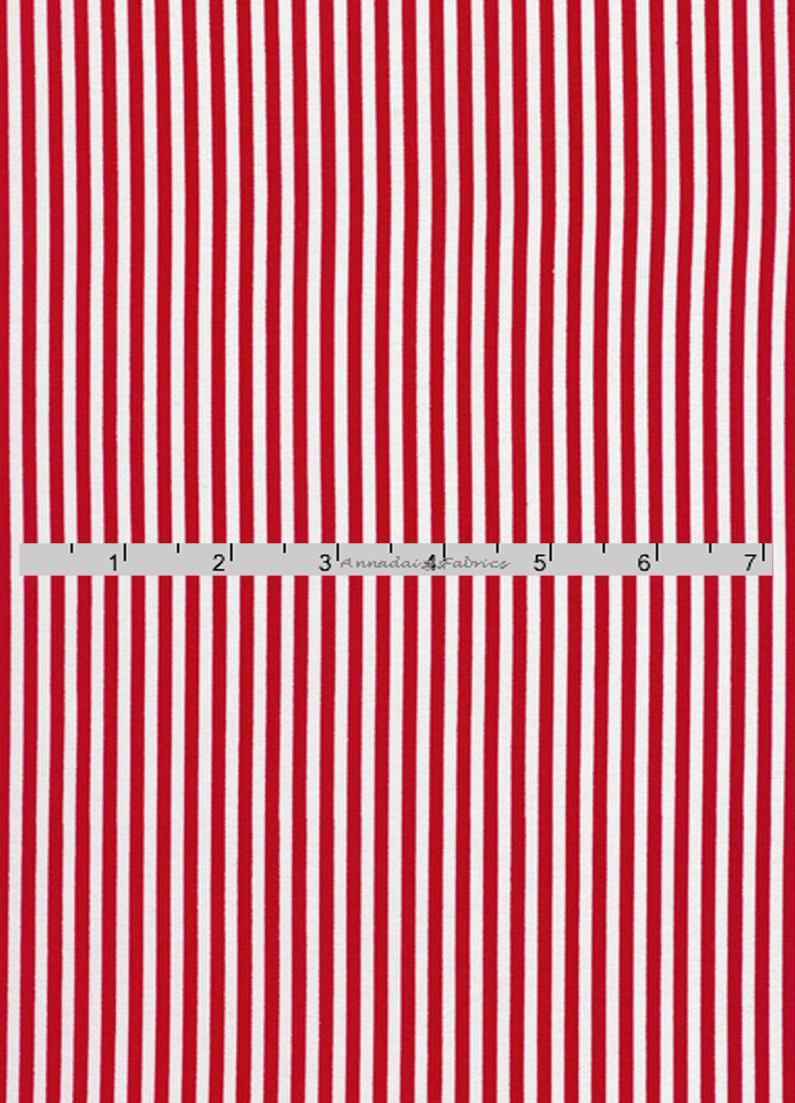 Red Stripe Fabric Candy Cane Stripe Fabric Timeless - Etsy