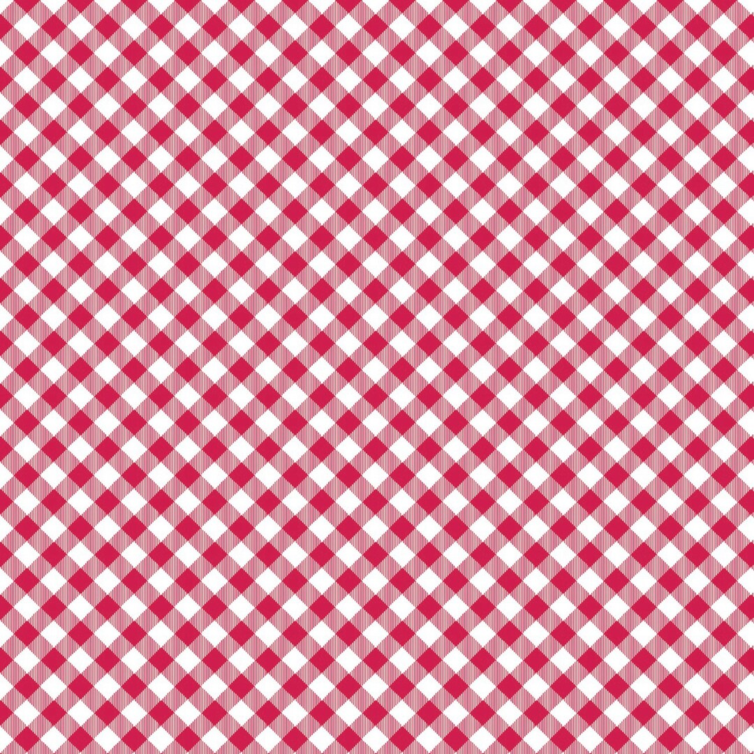 Diagonal Red Gingham Fabric, Henry Glass Chelseas Checks 9700-08, 1/8 ...