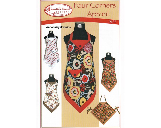 Apron Pattern Four Corners Apron P132 Vanilla House Designs - Etsy