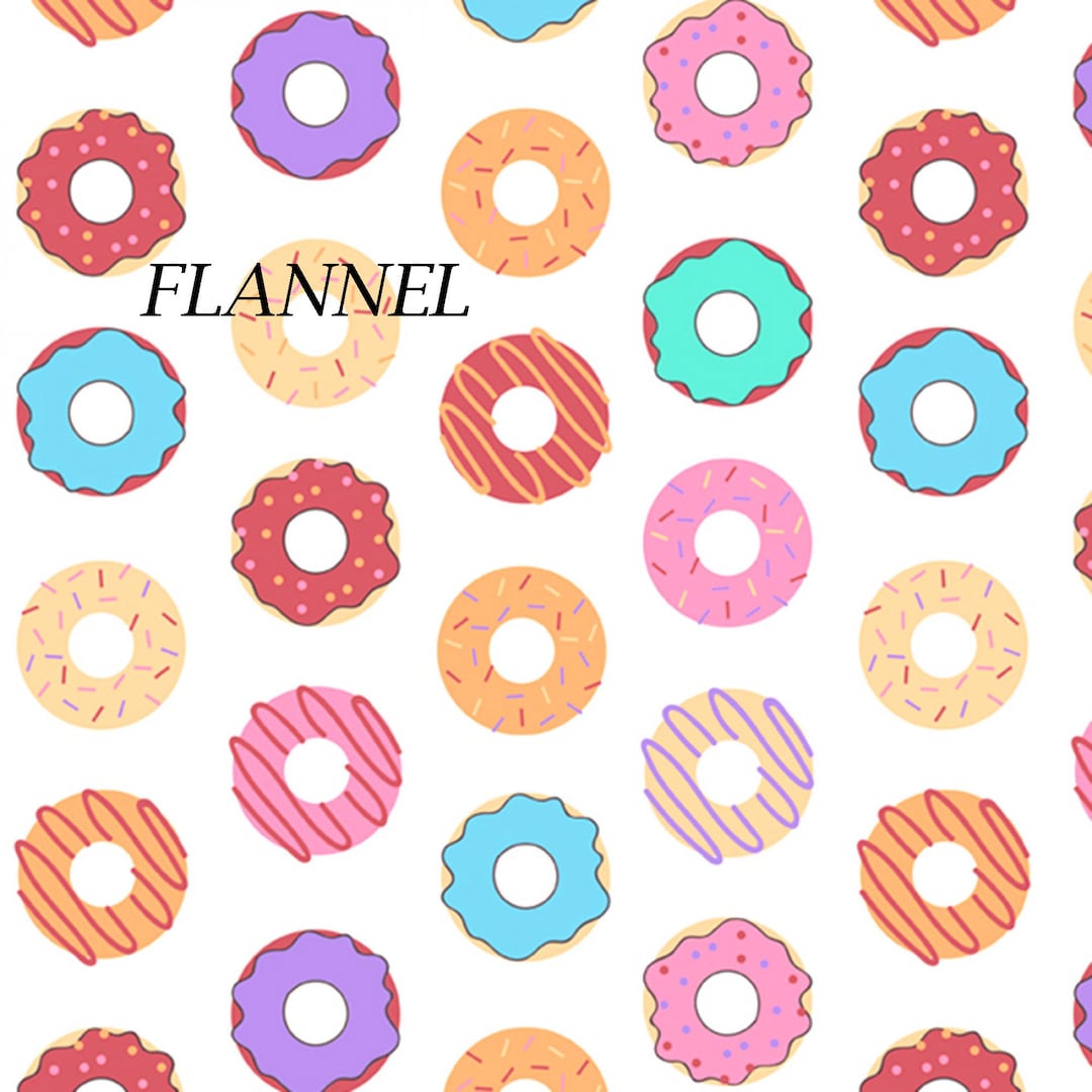 Colorful Iced Donuts Flannel Fabric David Textiles 1046 Food - Etsy