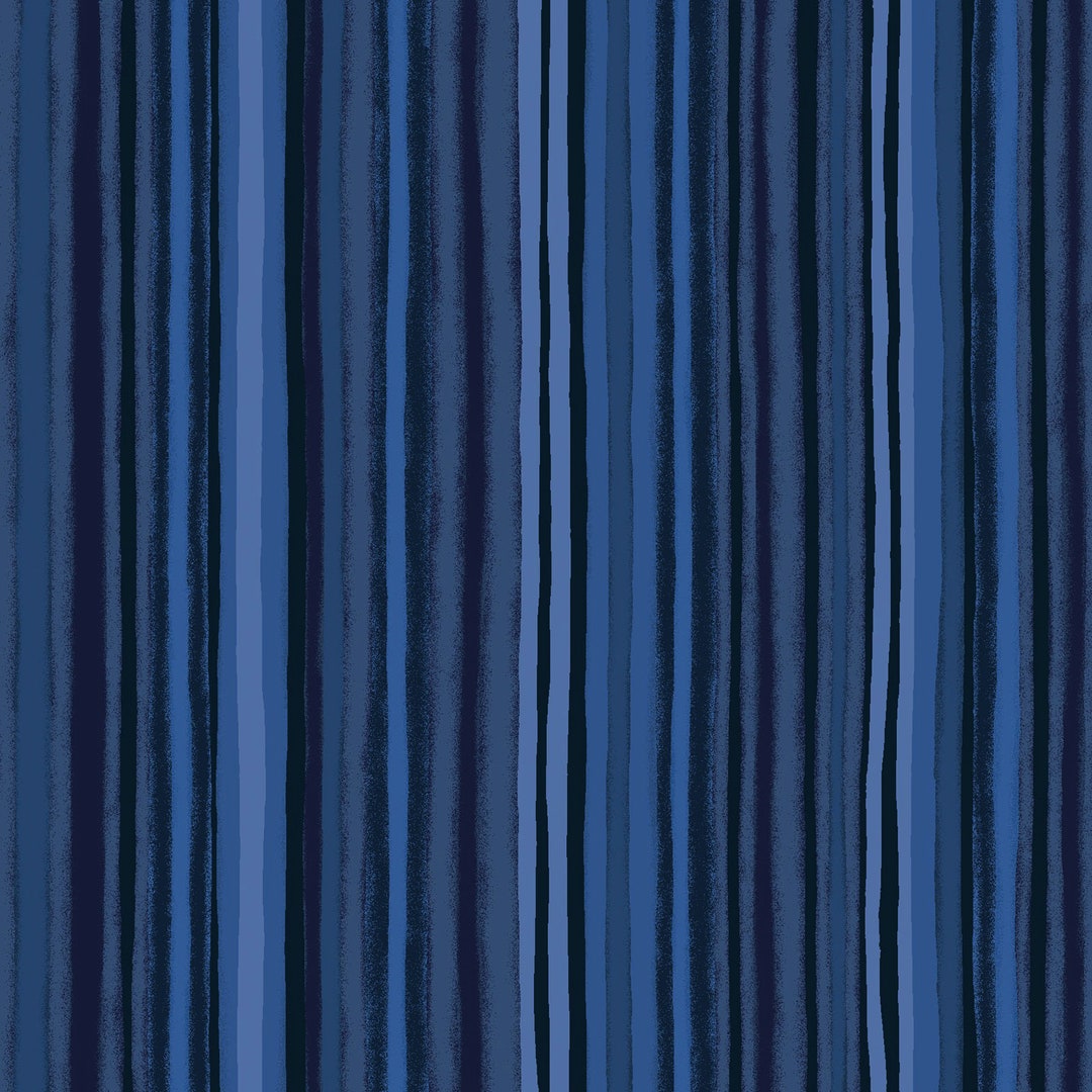Shades of Blue Stripe Fabric, Maywood Studio Silver Jubilee 2511-N ...