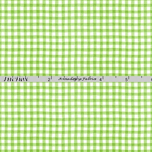 Bright Green Gingham Check Fabric, P & B Textiles Hoppy Easter 4972-G ...