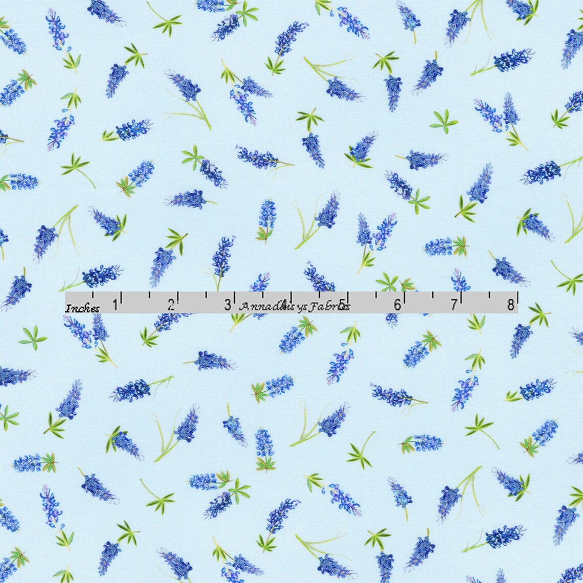 Texas Bluebonnets Fabric Blue Floral Fabric Robert Kaufman | Etsy