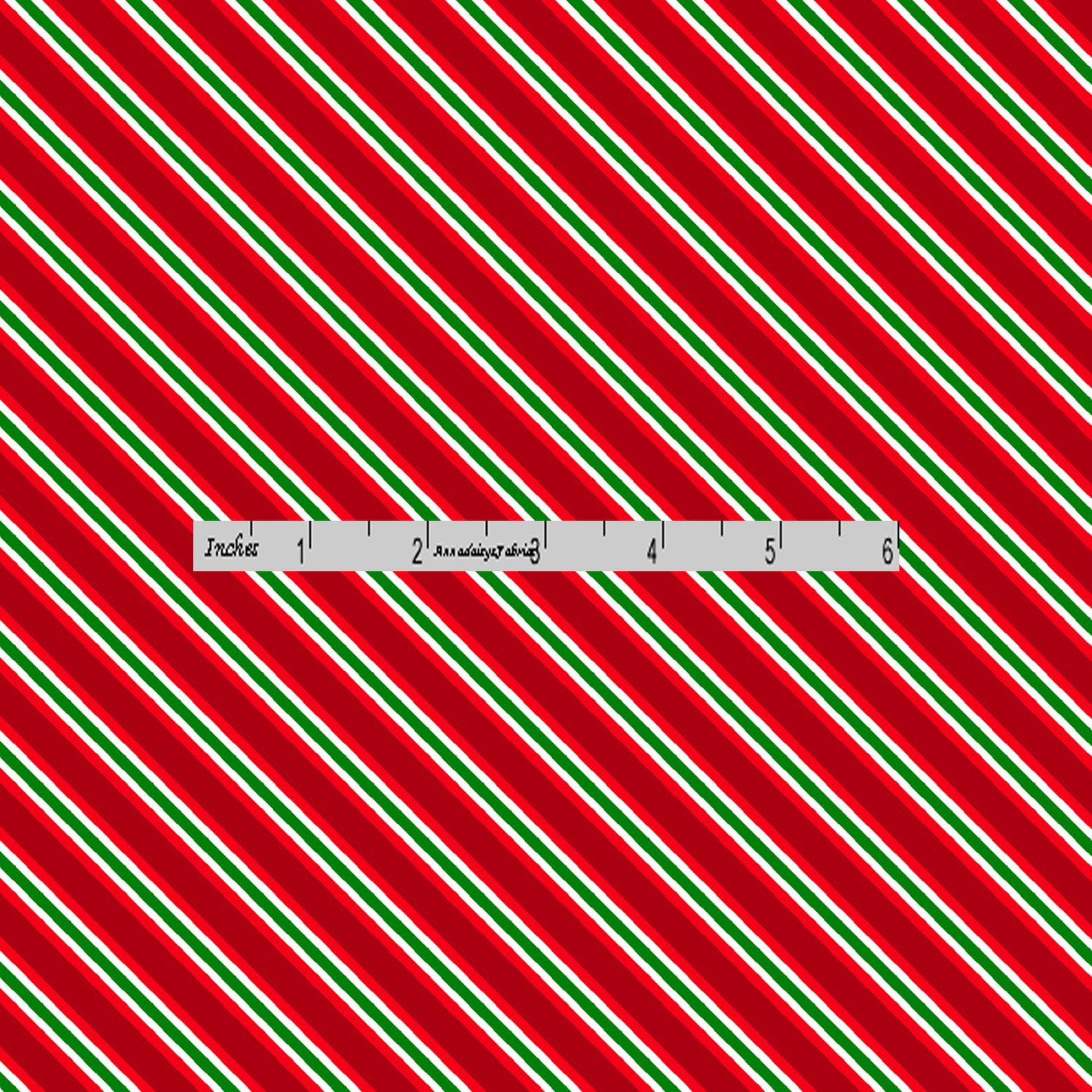 Red & Green Candy Cane Stripe Fabric Oasis Fabrics Noel - Etsy