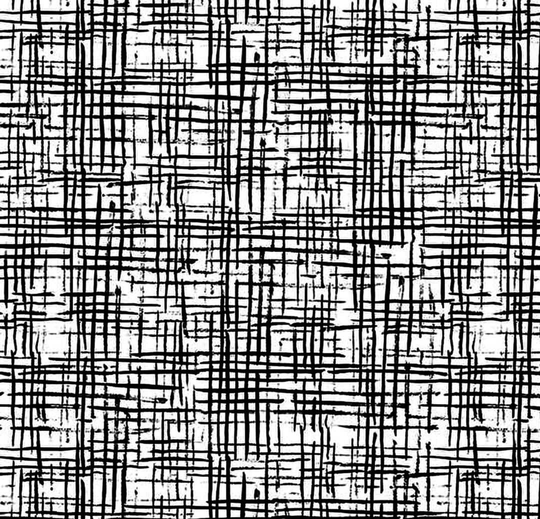 Large Black & White Sketch Fabric, Riley Blake Waterhole C11845, Hatch ...