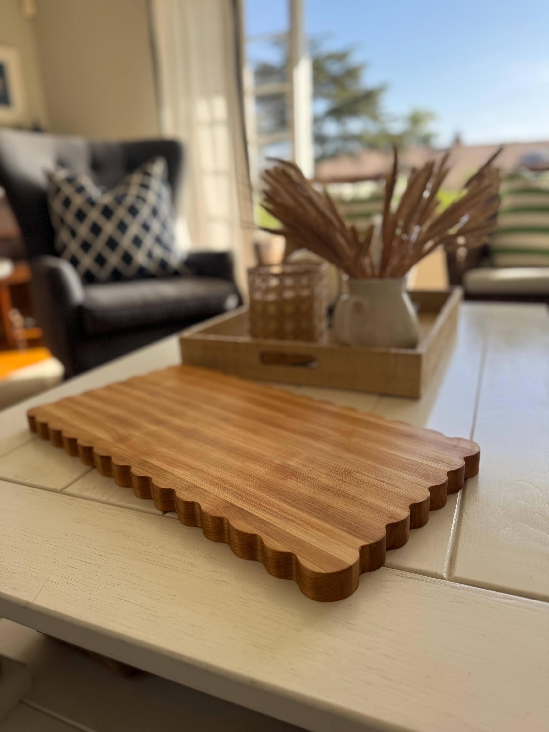 Solid Maple Scalloped Cutting Board - Etsy
