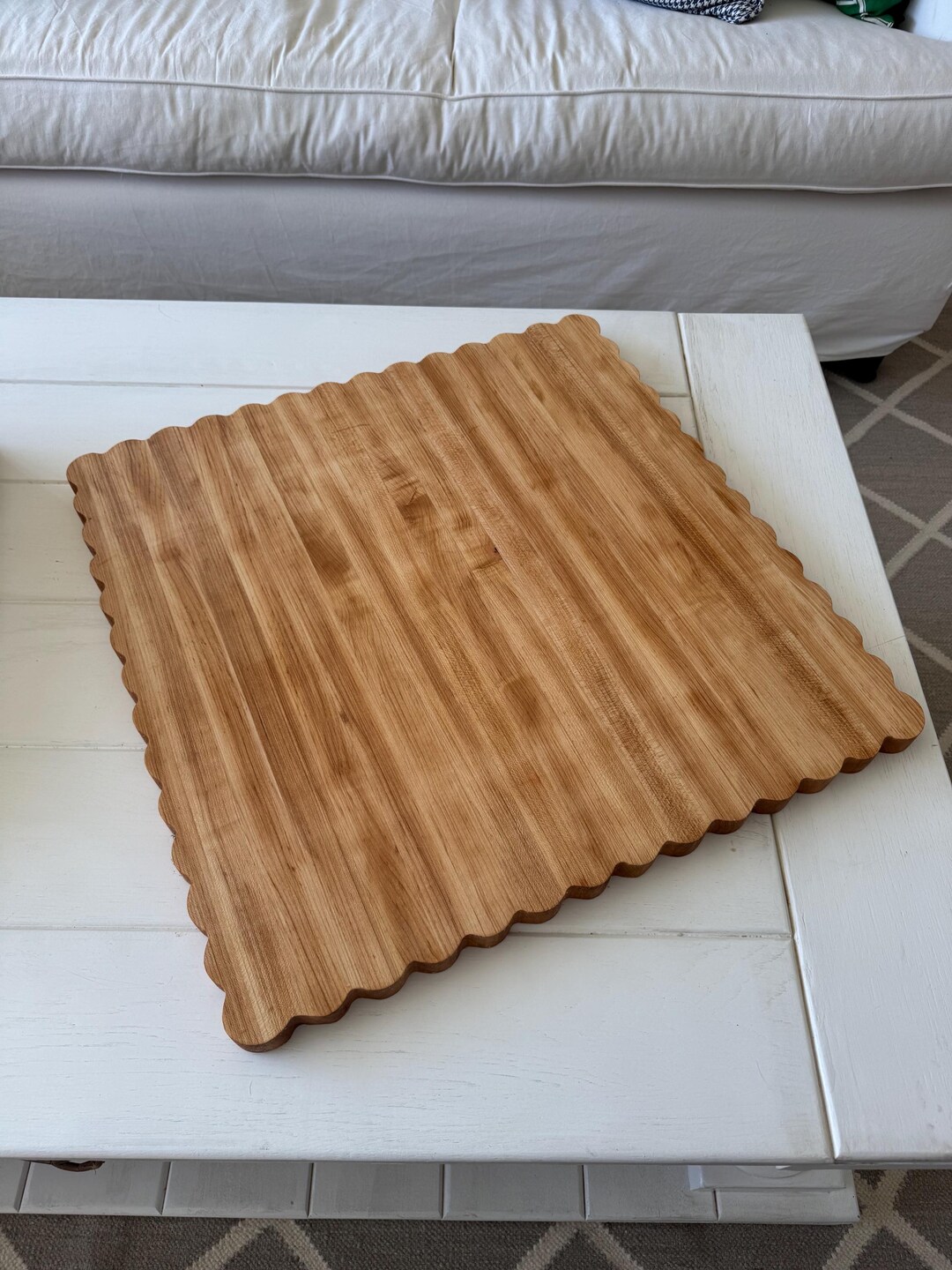 23x23x1.25 Solid Maple Scalloped Cutting Board - Etsy
