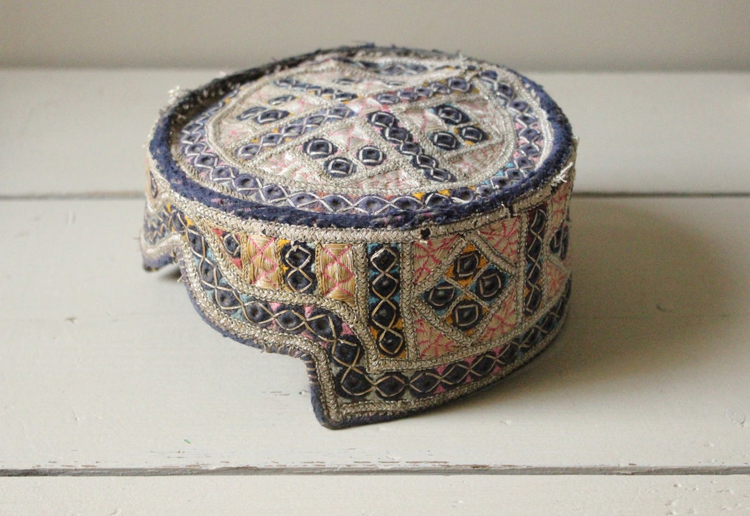 Vintage Traditional Sindhi Topi Hat Skullcap Prayer Cap From Pakistan ...