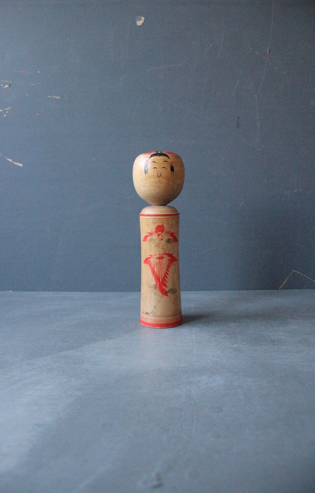 Vintage Japanese Traditional Hand Painted Wood Dento Kokeshi Doll in ...
