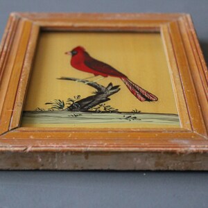 Charming Vintage Style Reverse Glass Painting From India Folk Naive Art ...