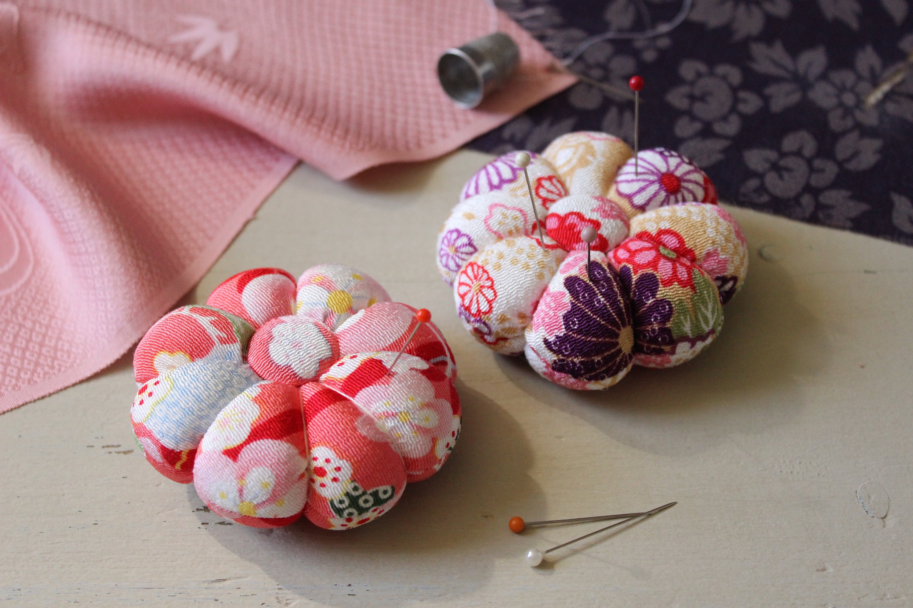 Japanese style pin needle cushion pincushion pretty pink | Etsy
