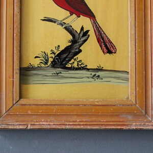 Charming Vintage Style Reverse Glass Painting From India Folk Naive Art ...