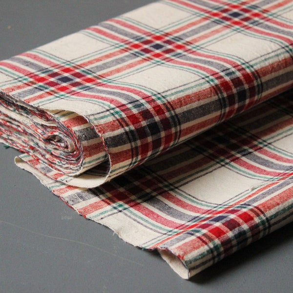 Checked Linen Fabric - Etsy