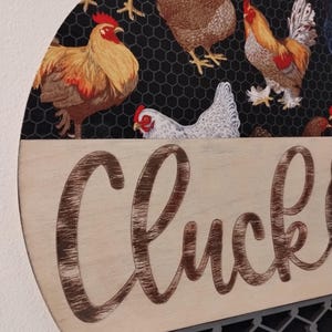 14" Round, Chicken Door Sign, Door Hanger. One of a Kind - Etsy