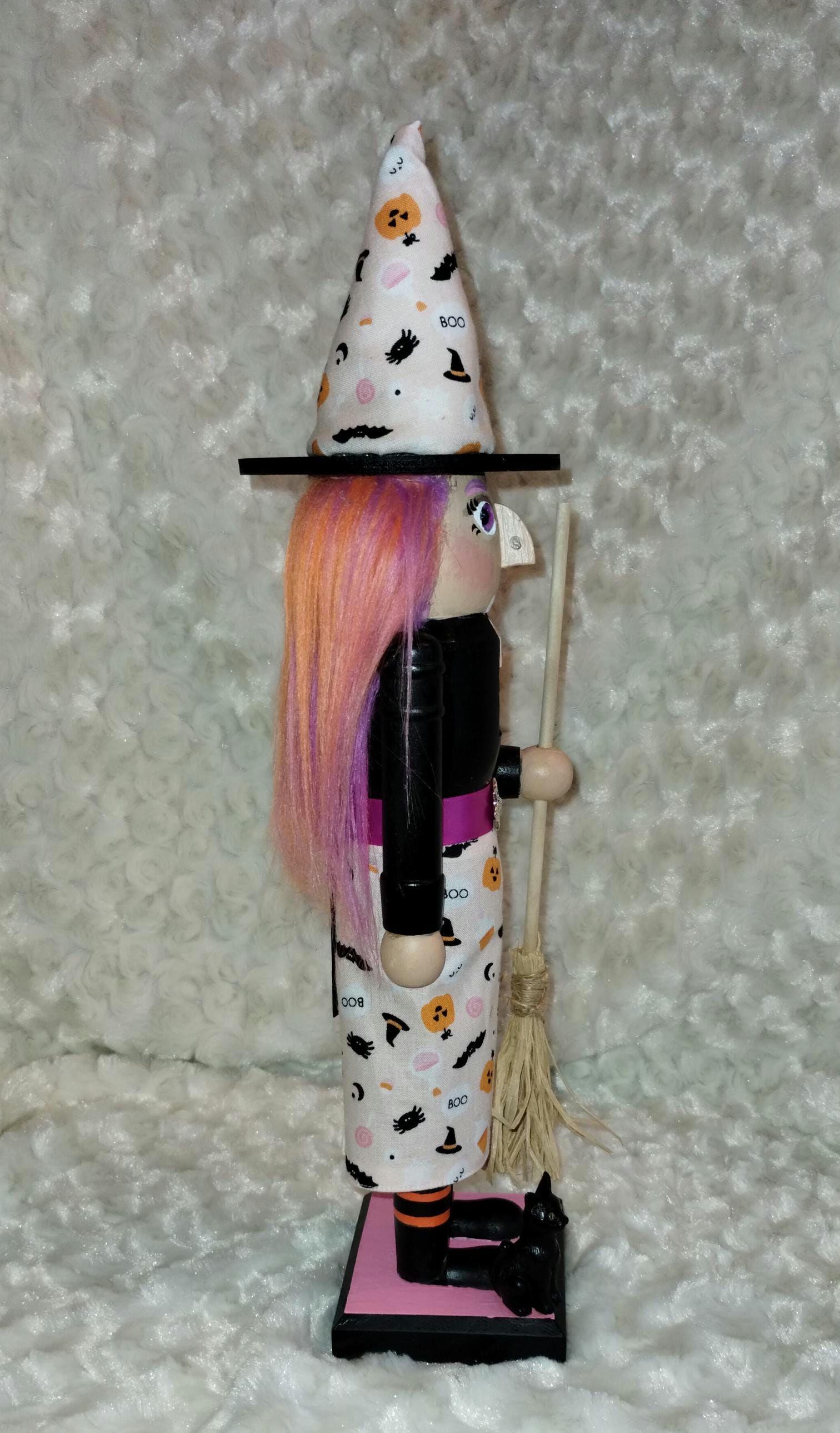 14" Witch Nut Cracker. "pixie Pink", One of a Kind, Custom Wood ...