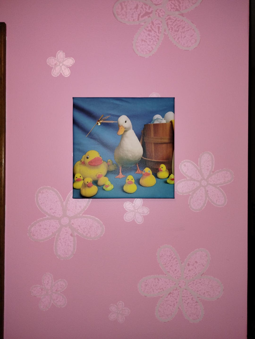 Rubber Duck Photo Clock, 12" X 12" Rectangle, Wall Clock Art. Whimsical ...