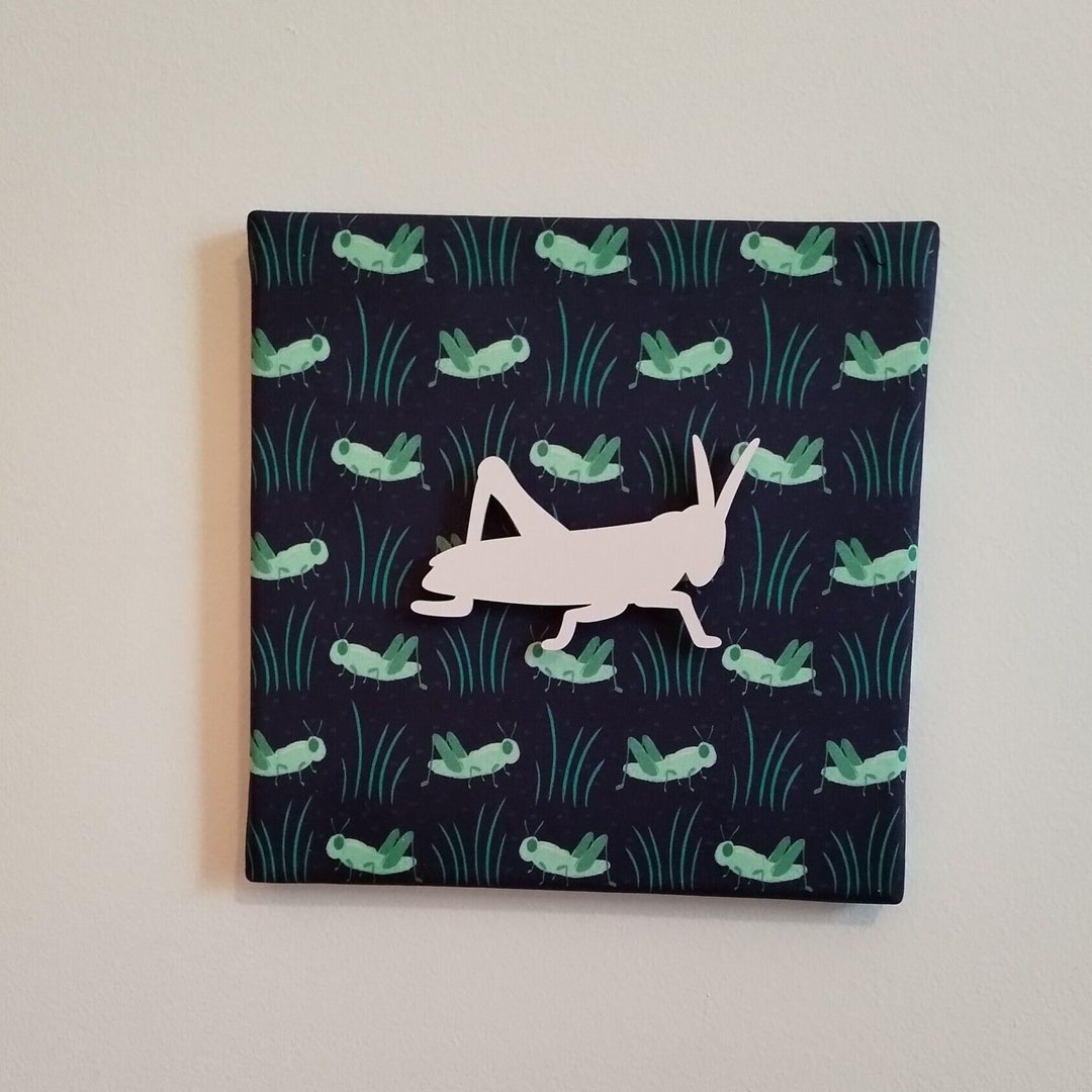 8" Square, Wall Art. Grasshoppers. Whimsical. One of a Kind - Etsy