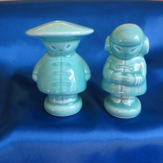 Vintage Chinese Girl and Boy Salt and Pepper Shakers Mint | Etsy