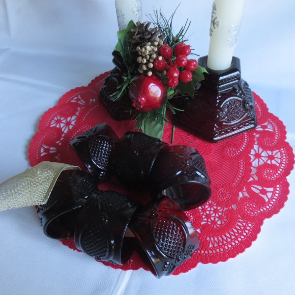 Ruby Red Napkin Rings - Etsy