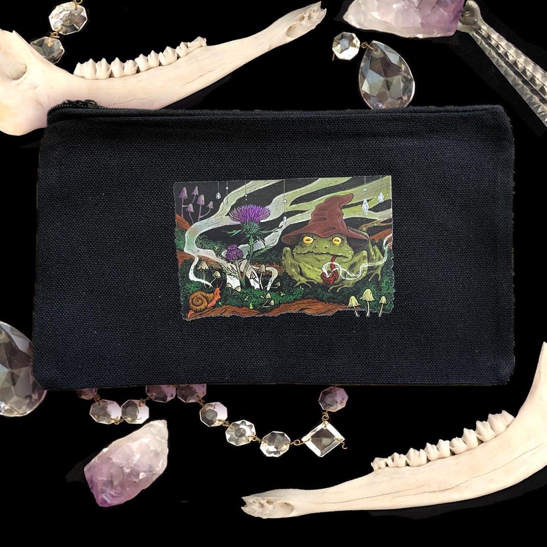 Toad Wizard Zipper Pouch - Etsy