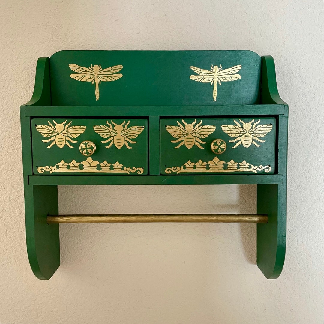 Medieval Gold and Green Floating Shelf - Etsy