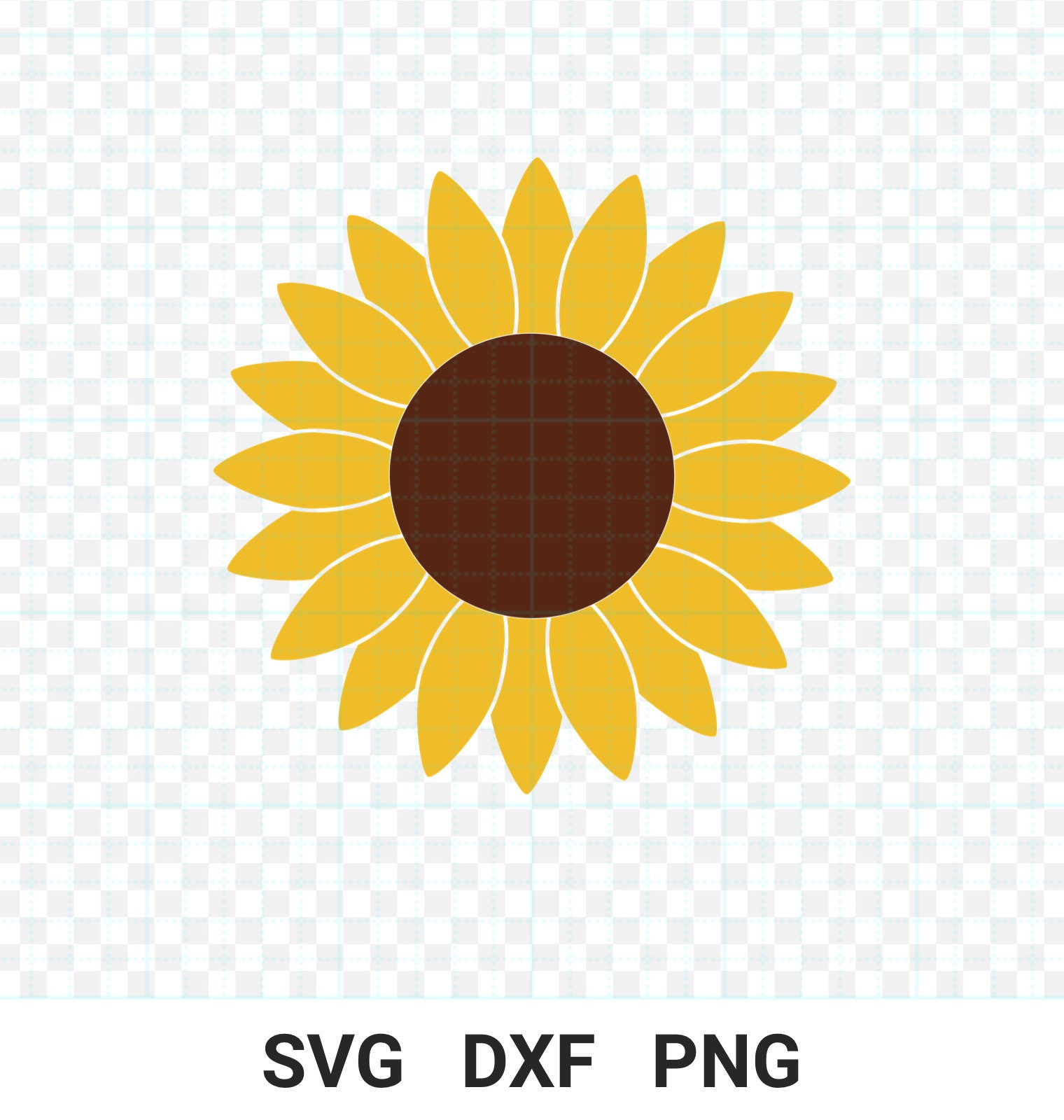 Sunflower SVG, Sunflower, Svg, Png, Dxf, Flower SVG, Clipart, Digital ...