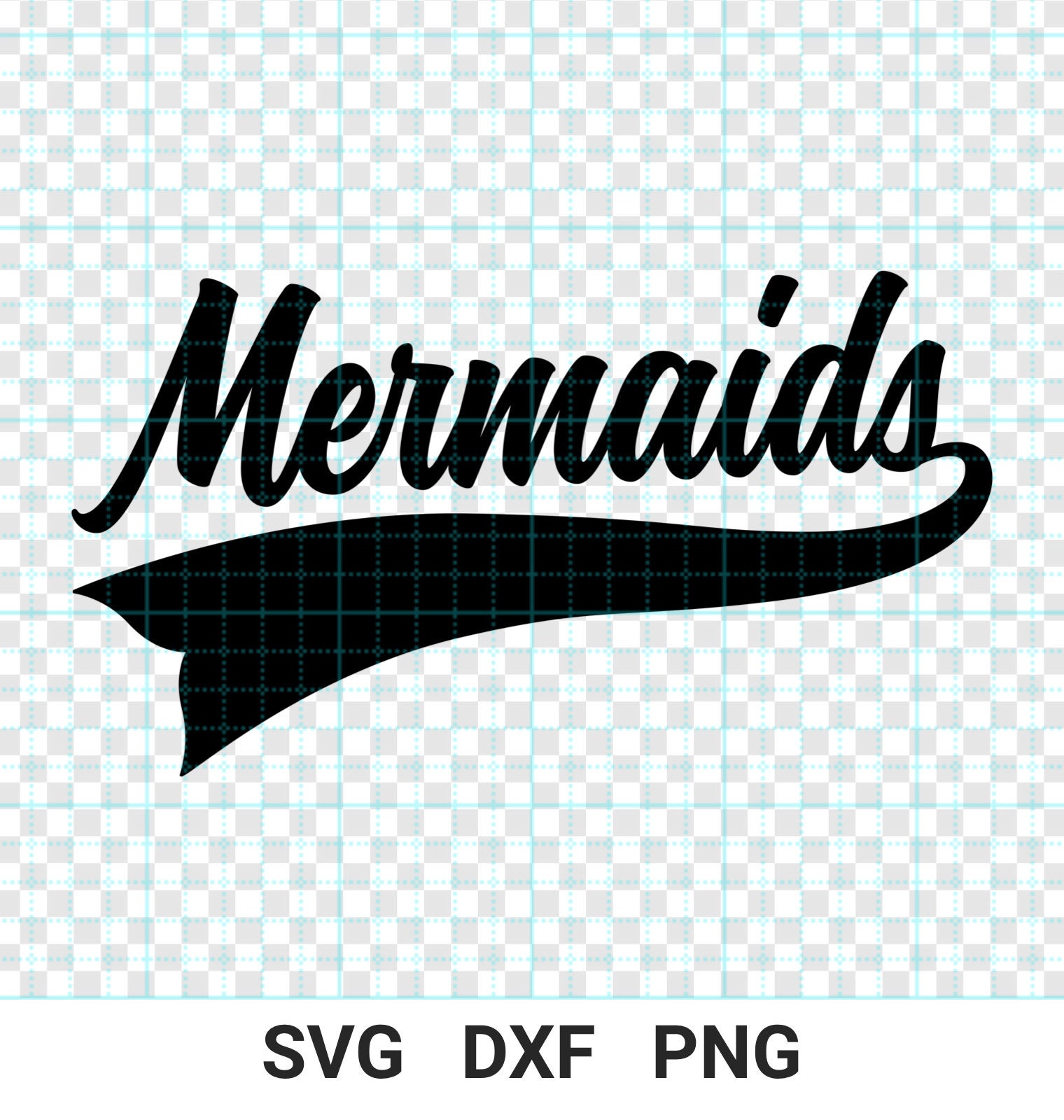 Mermaid SVG Mermaids Sports Team Logo Shirt Design Cut | Etsy