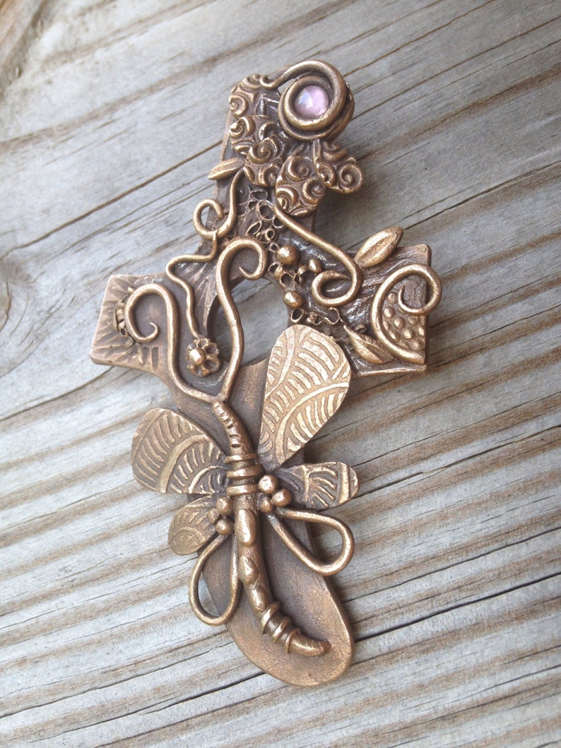 Butterfly Cross in Bronze - Lightworker Spiritual Transformation - Etsy