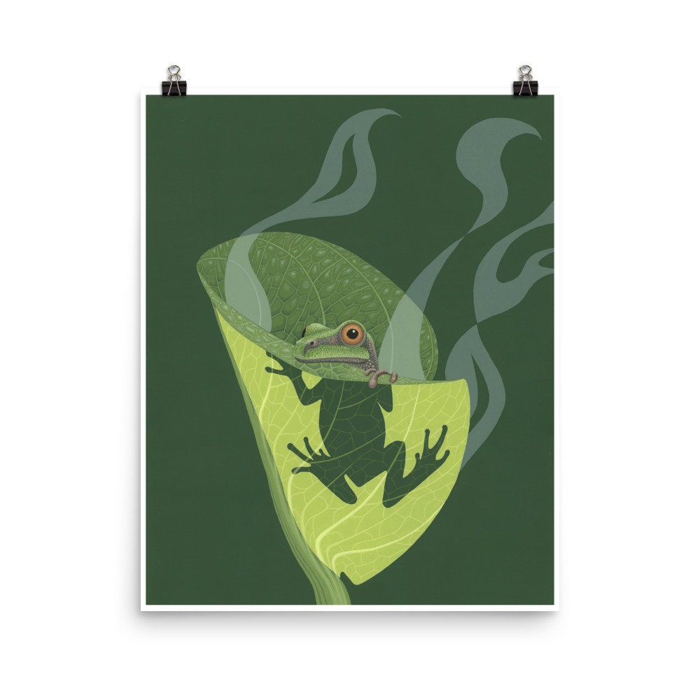 Pacific Tree Frog: Wildlife, Art, Illustration, Painting, Print - Etsy