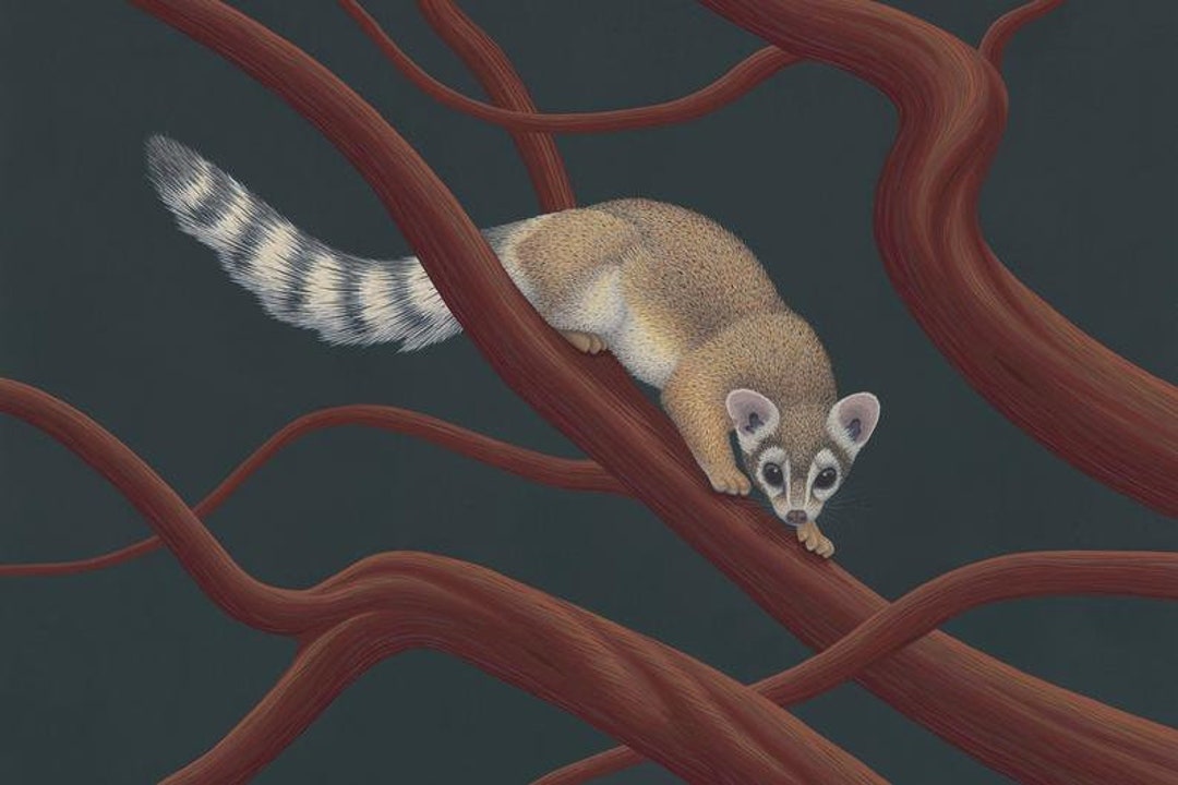 Ringtail: Wildlife, Art, Illustration, Painting, Print - Etsy