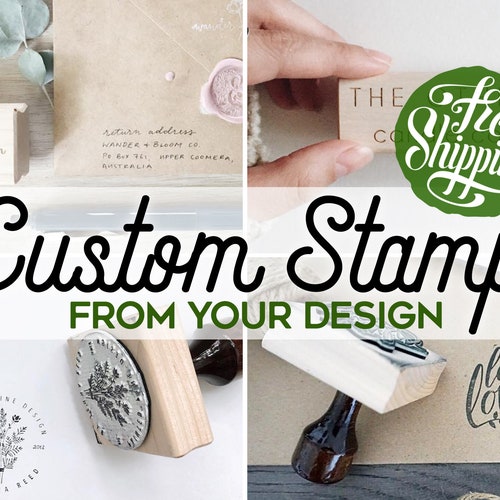 Custom Rubber Stamps Custom Business Logo Stamp Custom - Etsy
