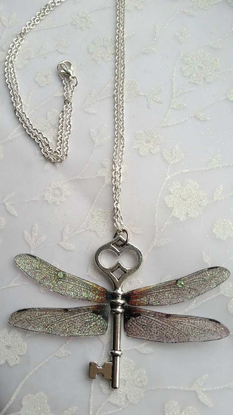 Magical Dragonfly wing key pendant JANUARY SALE | Etsy Magical Dragonfly wing key pendant JANUARY SALE | Etsy