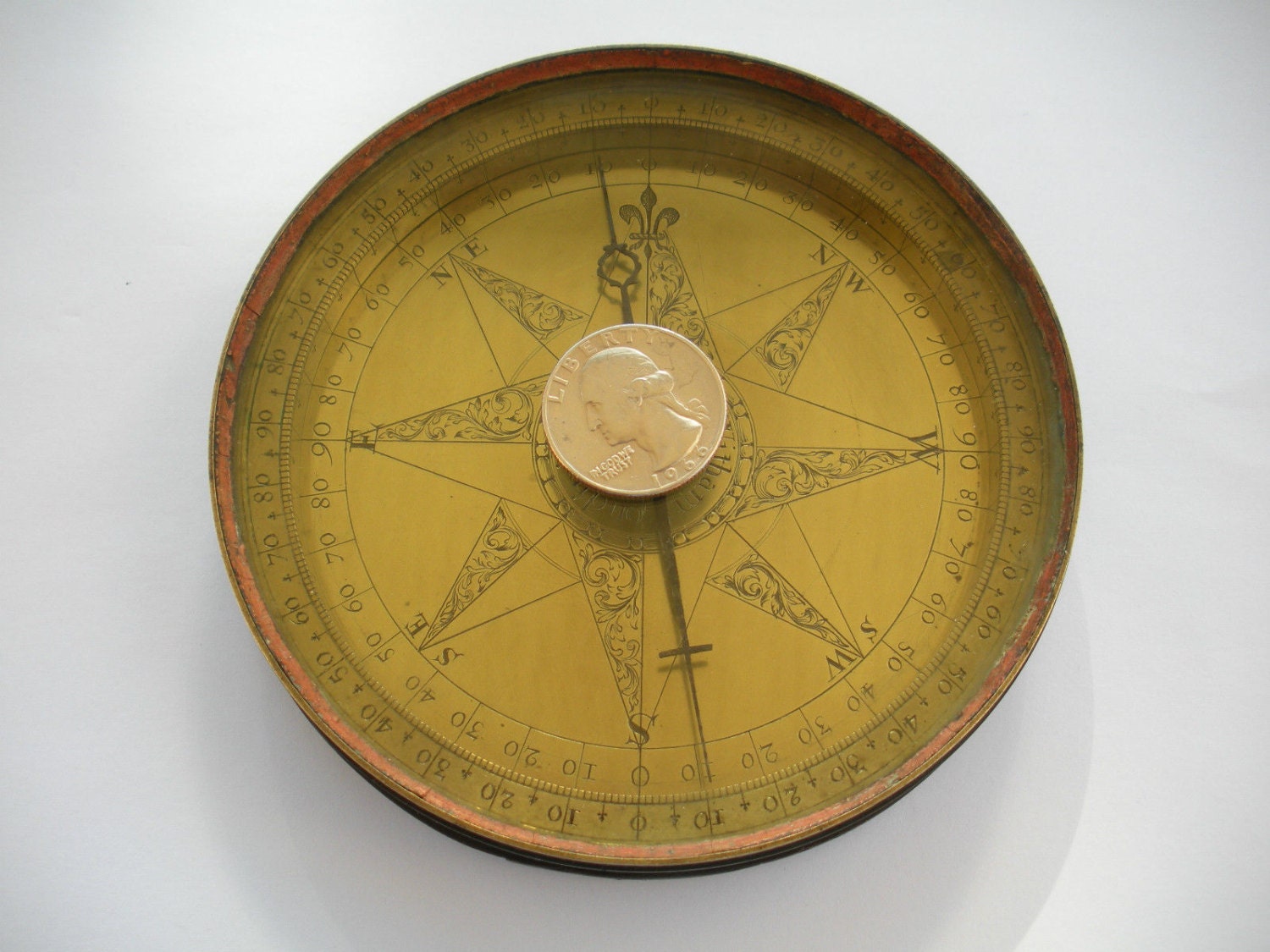 Early 1700s British Galleon Compass NATHANAEL WITHAM Londini (london ...