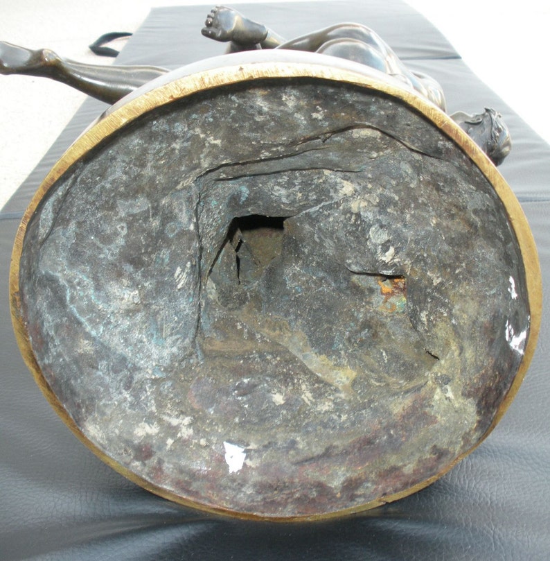 Extremely Rare 19th Century French Bronze Satyr Faun Pan With Nude ...