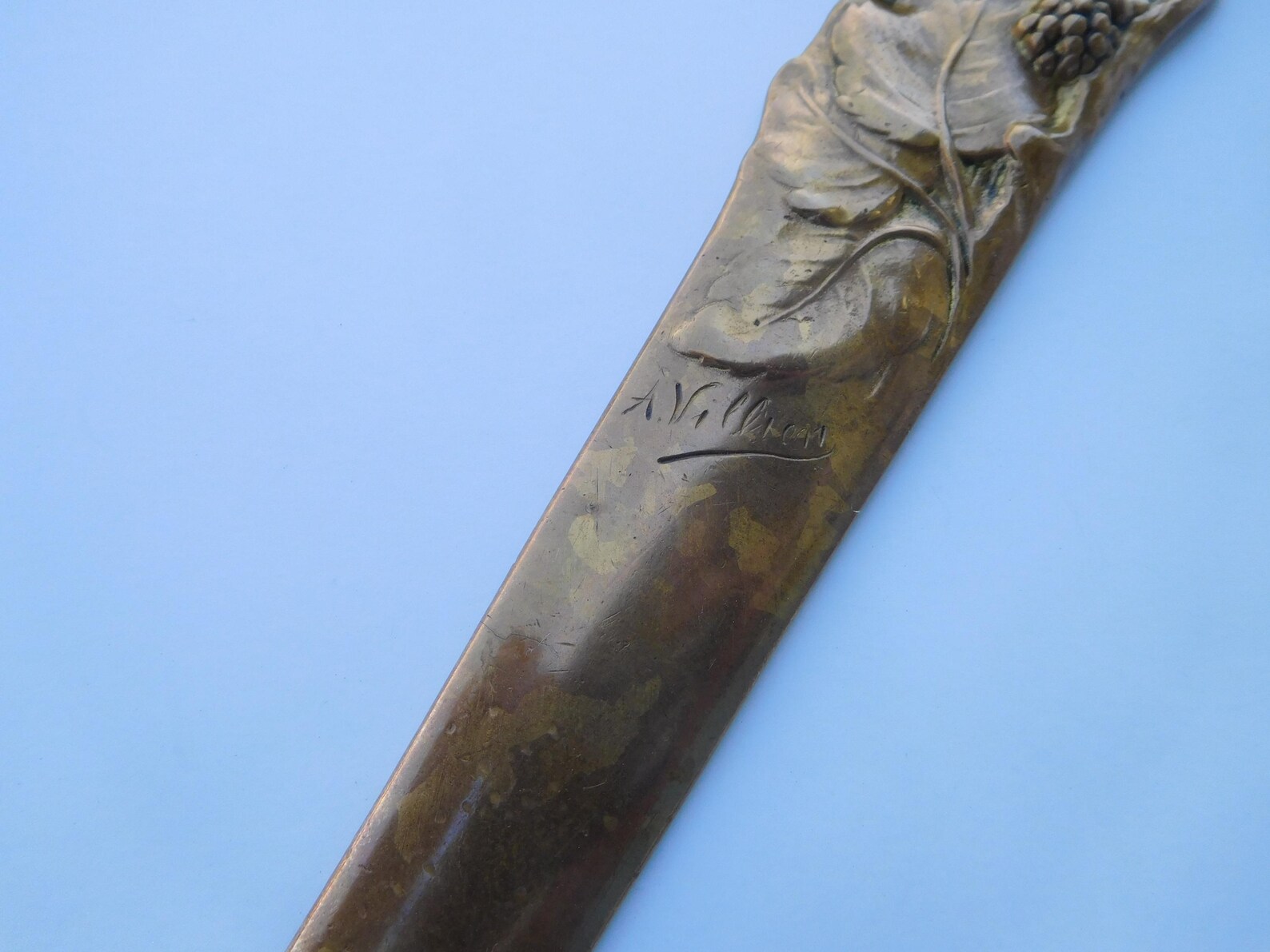 Extremely Rare Signed French Art Nouveau Bronze Blackberries ...