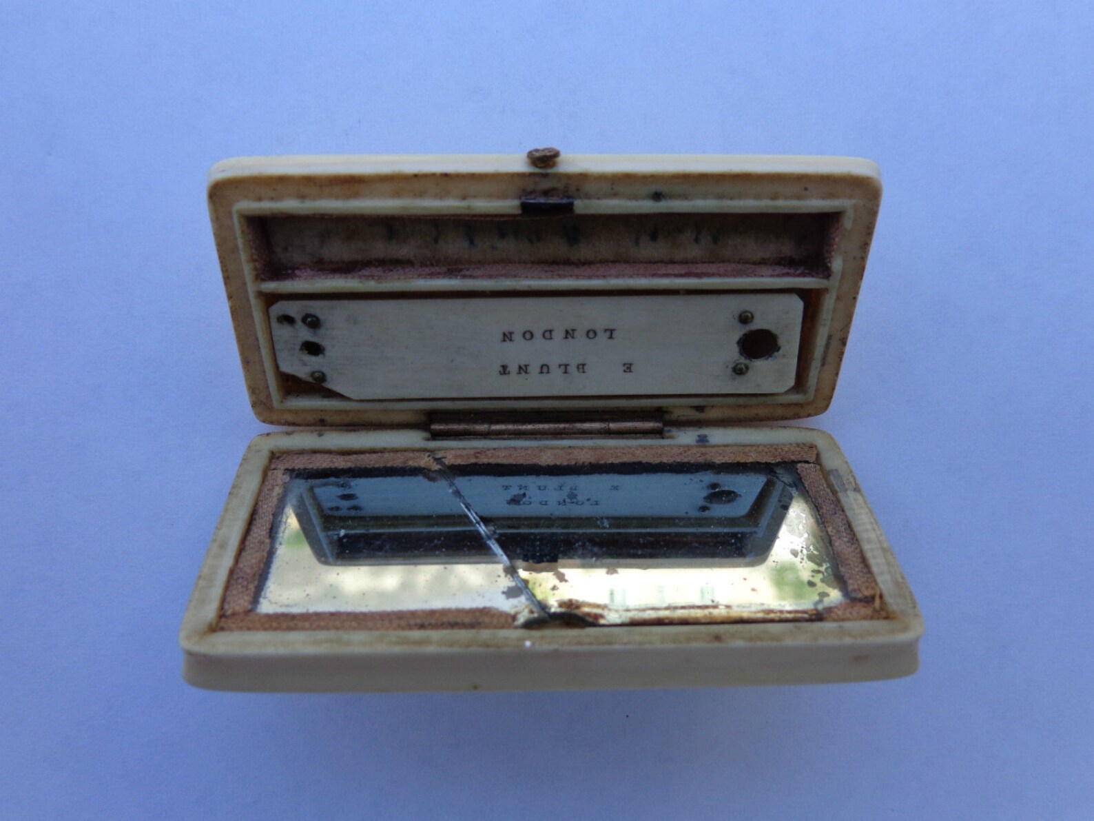 Rare English Late 1700s Georgian Enamel Miniature Compass Box Kit BLUNT ...