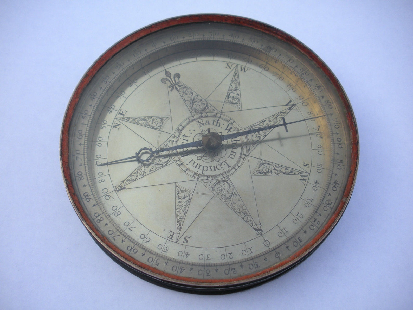 Early 1700s British Galleon Compass NATHANAEL WITHAM Londini (london ...