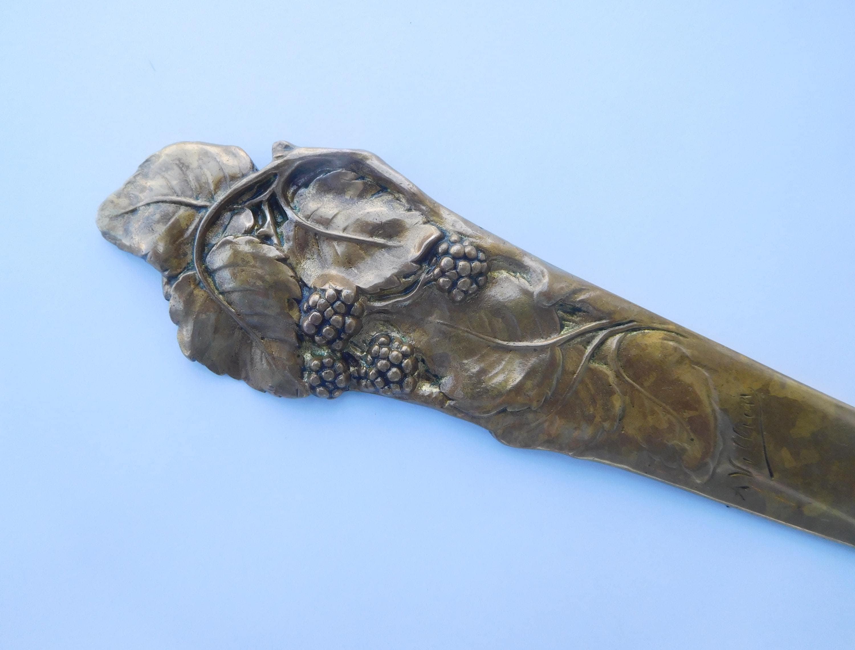 Extremely Rare Signed French Art Nouveau Bronze Blackberries ...