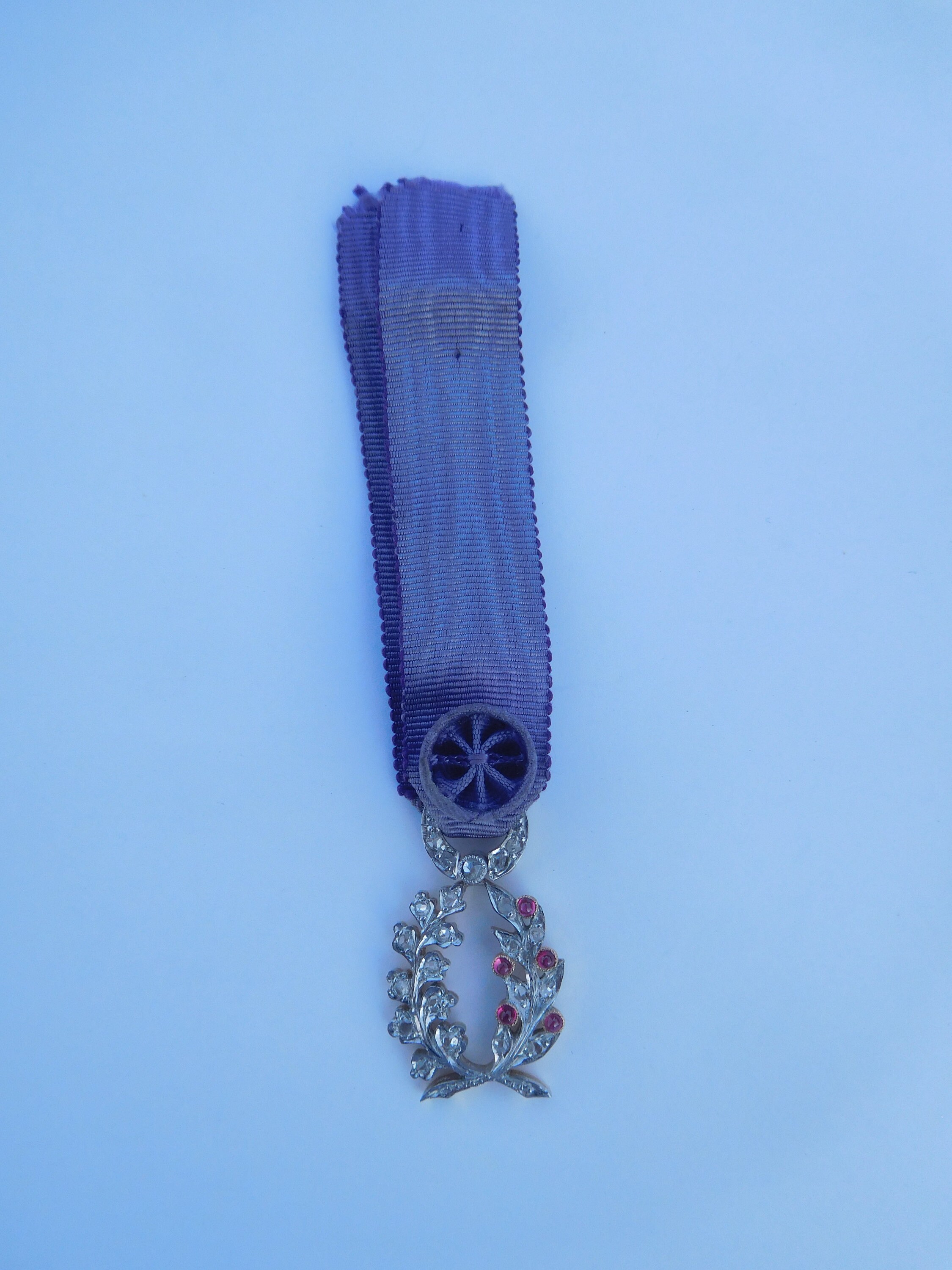 Rare Napoleon III 19th Century French 14K Gold Platinum Diamonds Rubies ...