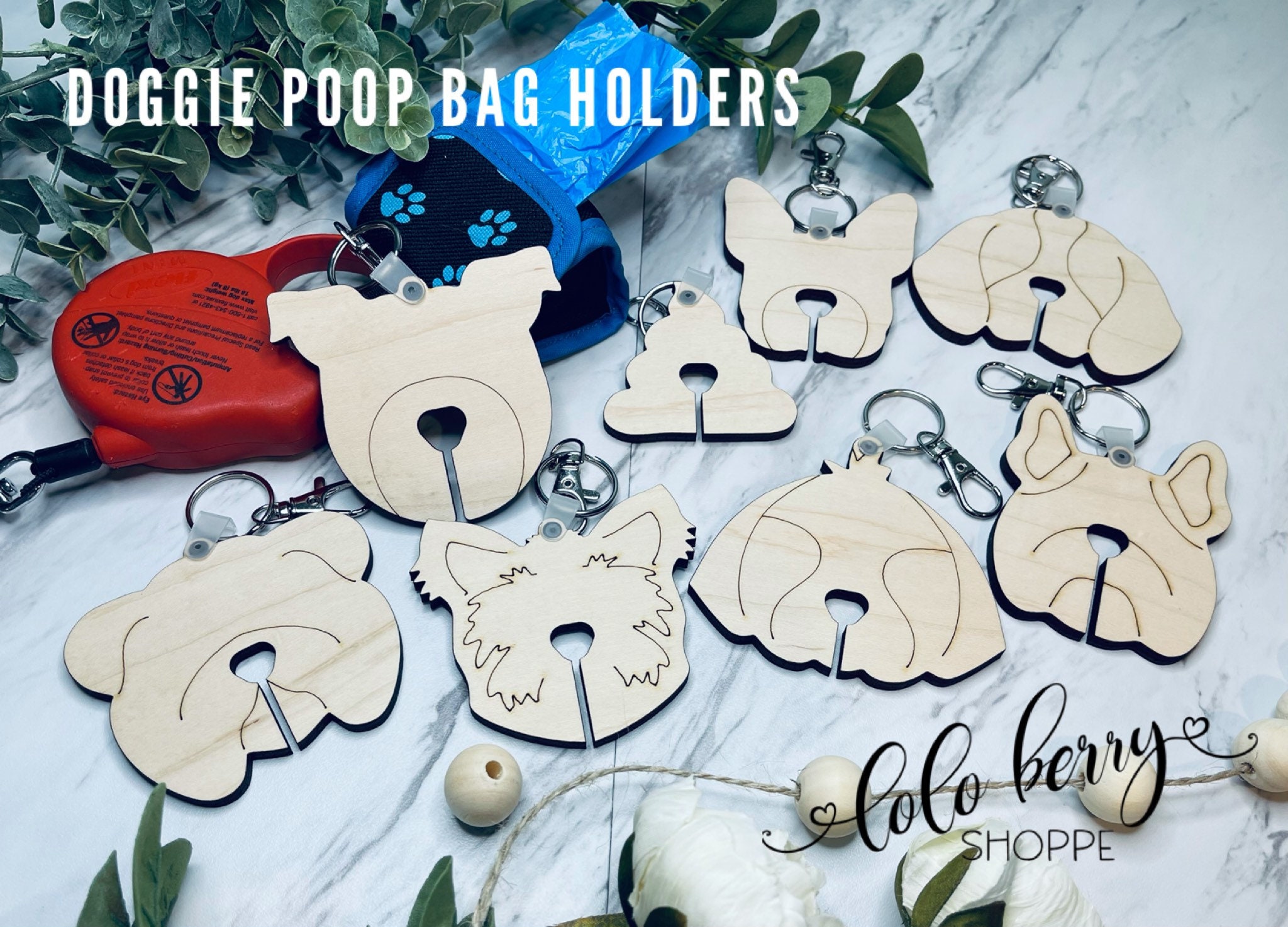 Doggie Poop Bag Holders Baggies Dog Waste Bags Yorkie - Etsy