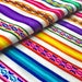 Peru Stripe Fabric by Meter, Colorful White Stripe Textile, Ideal for ...