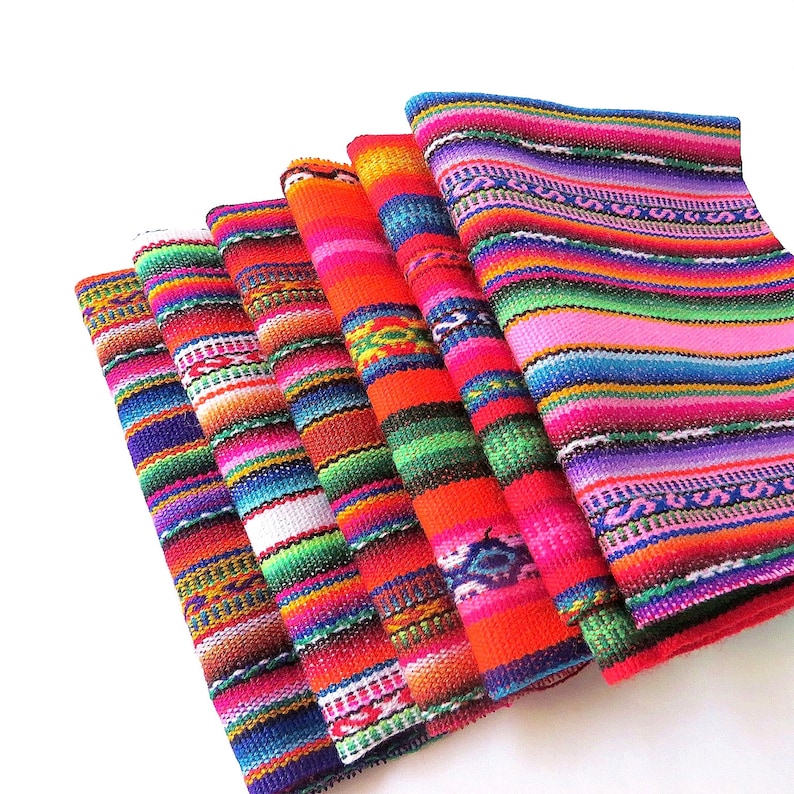 6 Peru Fabric Scraps – Boho Tribal Style, DIY Crafting Material - Etsy