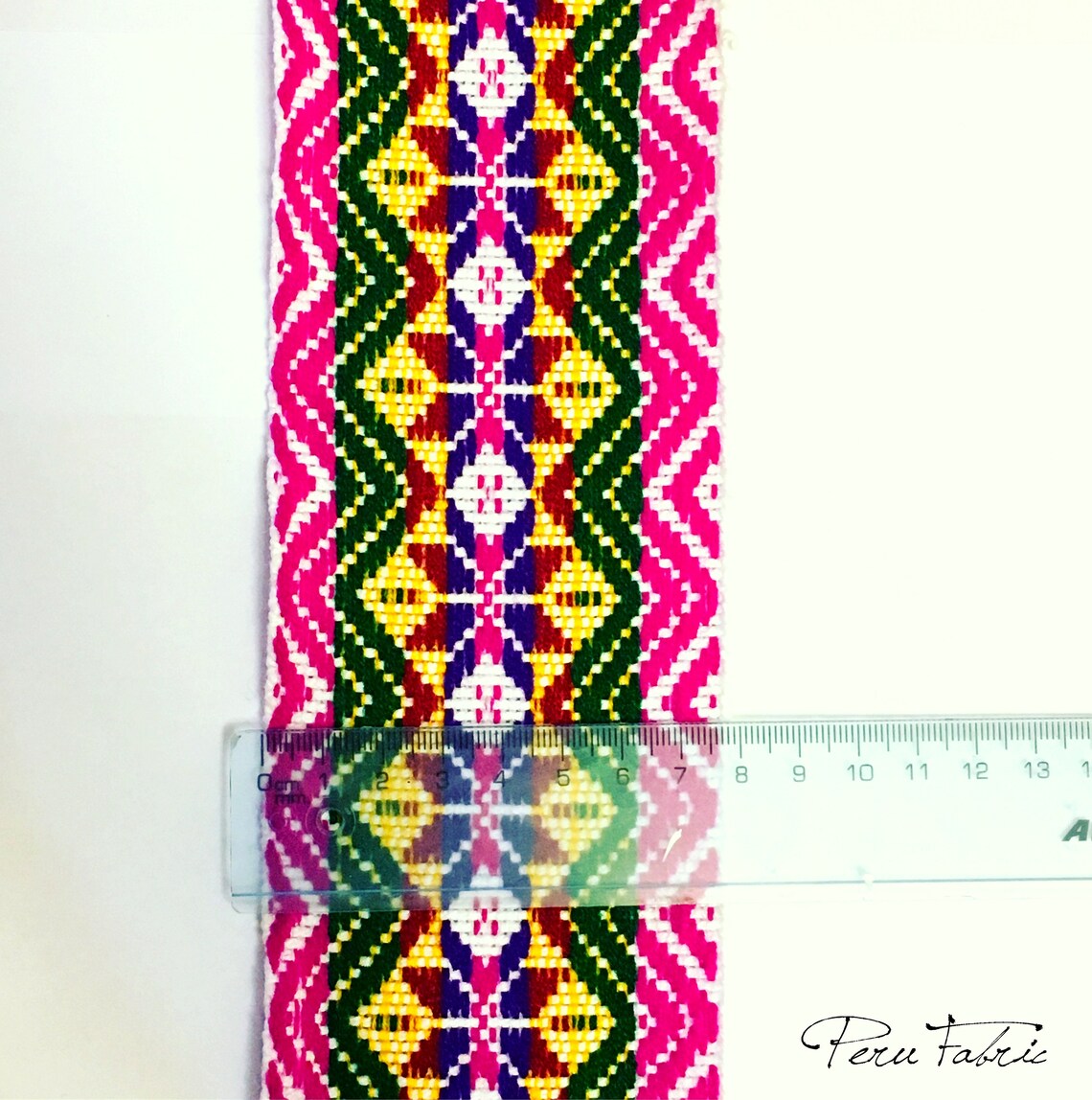 Algodón rosa peruano Cinta gruesa Cinta Jacquard Cinta Inca | Etsy