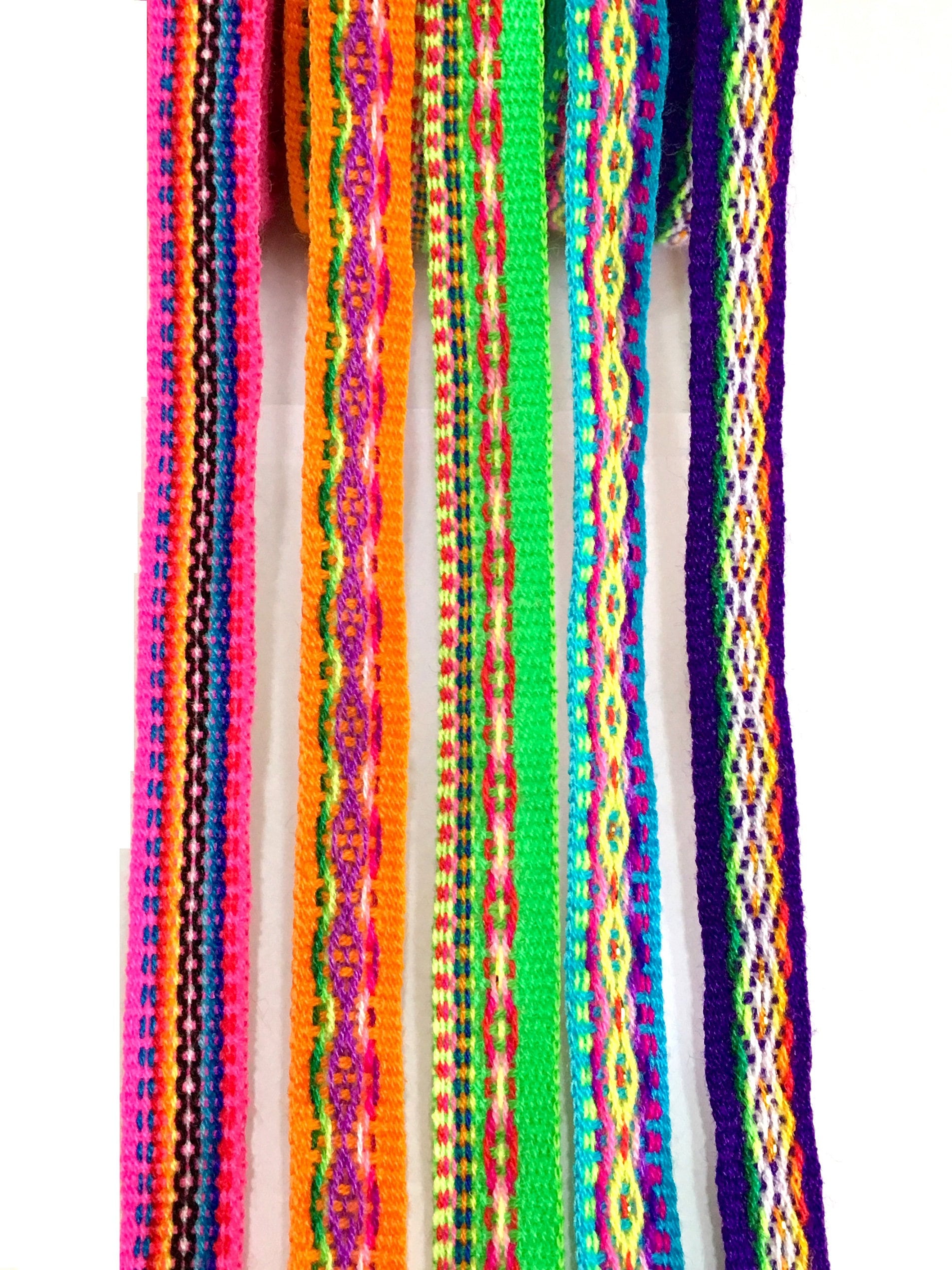 Peruvian Geometric Ribbon Pack, Ethnic Woven Jacquard Trim, Boho DIY ...