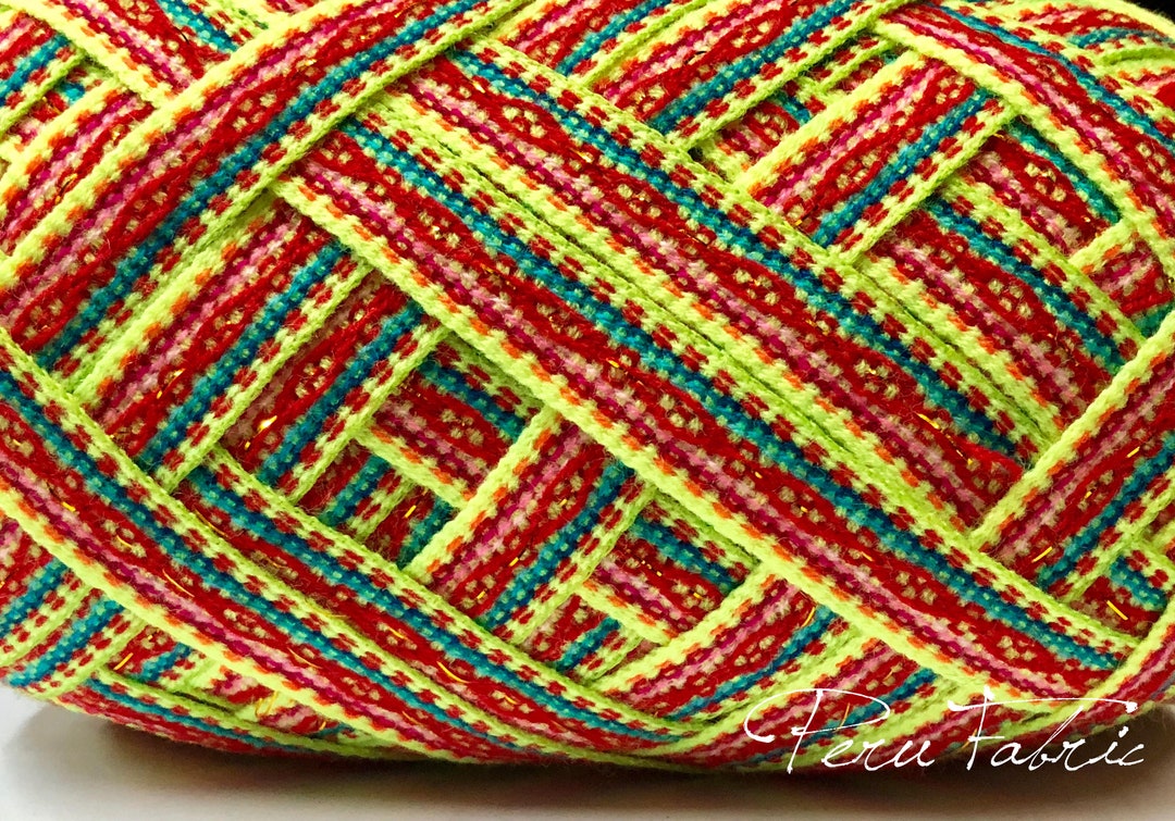 Golden Yellow Red Geometric Ribbon 5 Meters, Woven Ribbon Jacquard ...