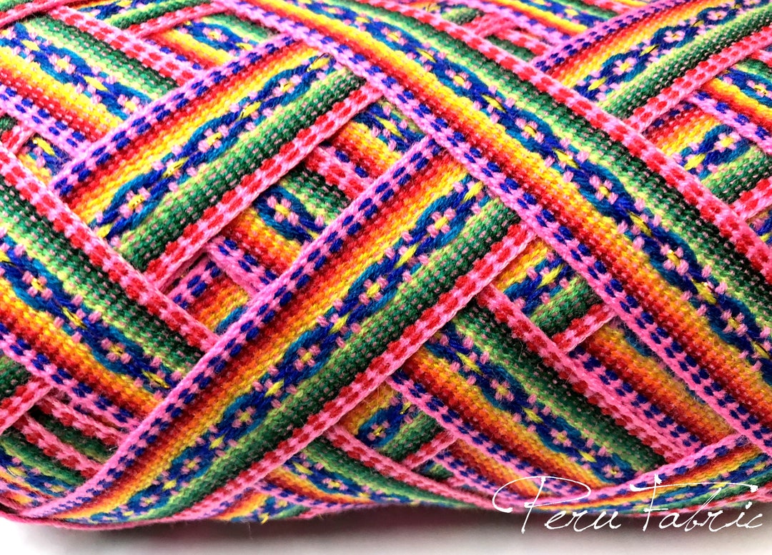 Geometric Jacquard Ribbon Trim, Pink Decorative Craft Supply - Etsy