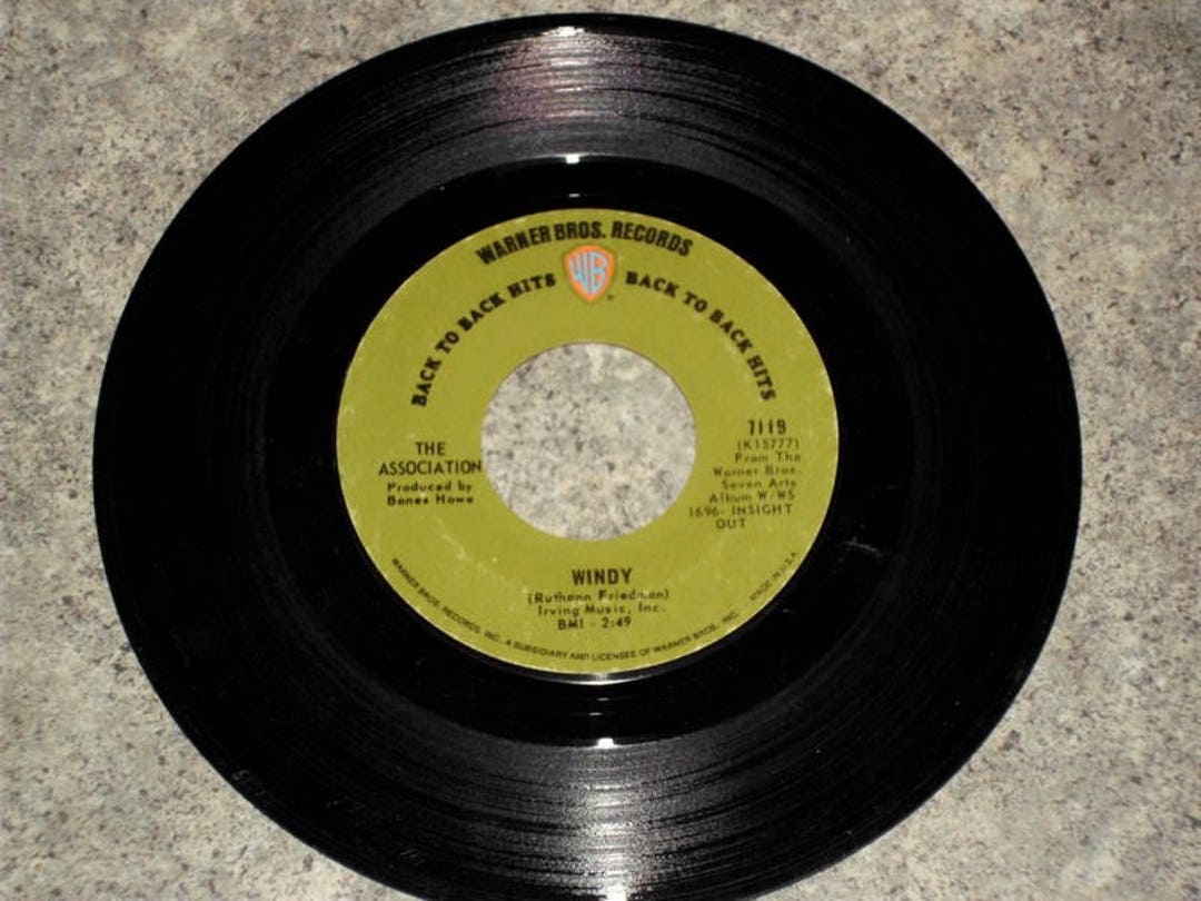 Vintage Vinyl - the Association - Windy - Warner - 45 RPM Record - Etsy